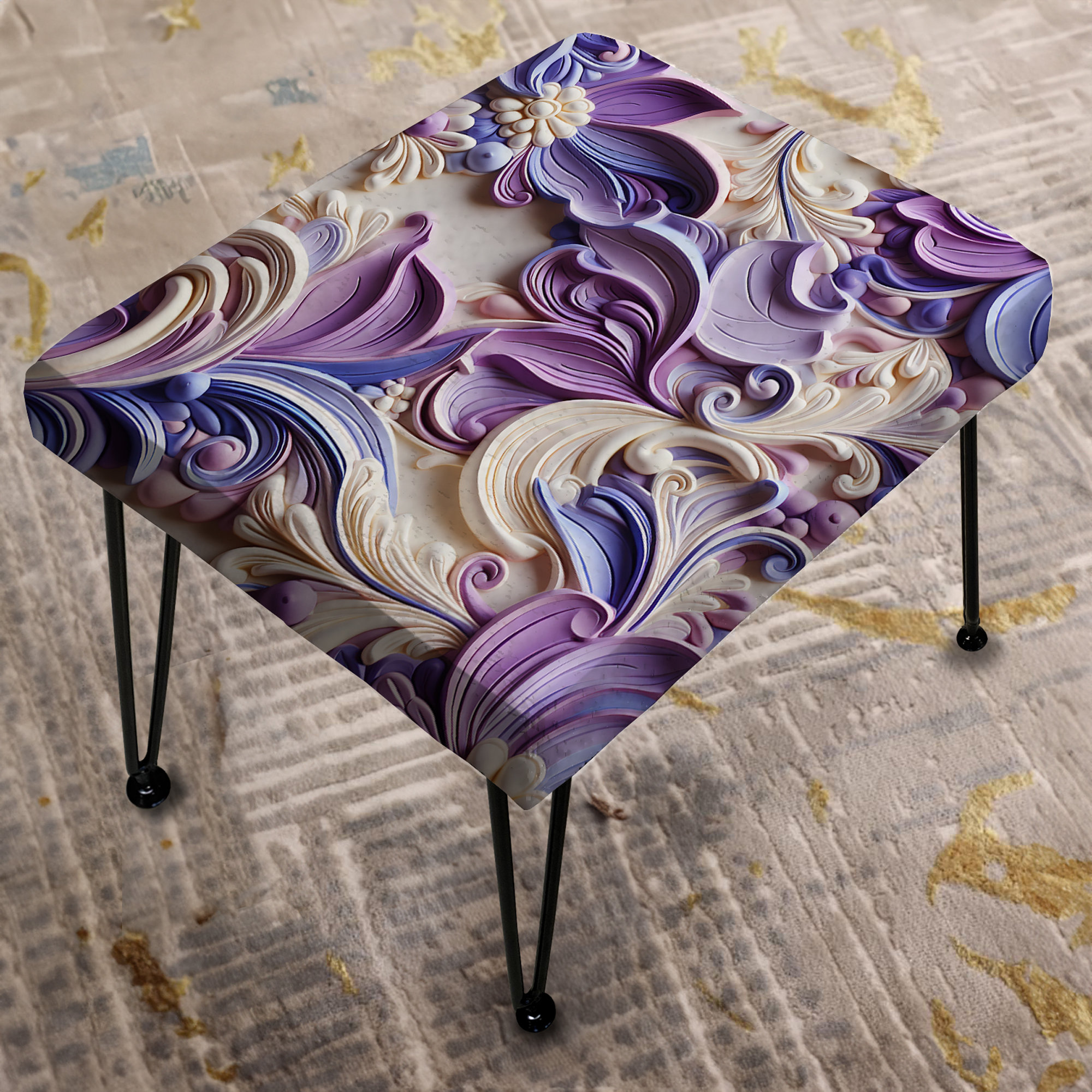 Design Art Purple Lavender Persian Paisleys I - Paisley Rectangle ...