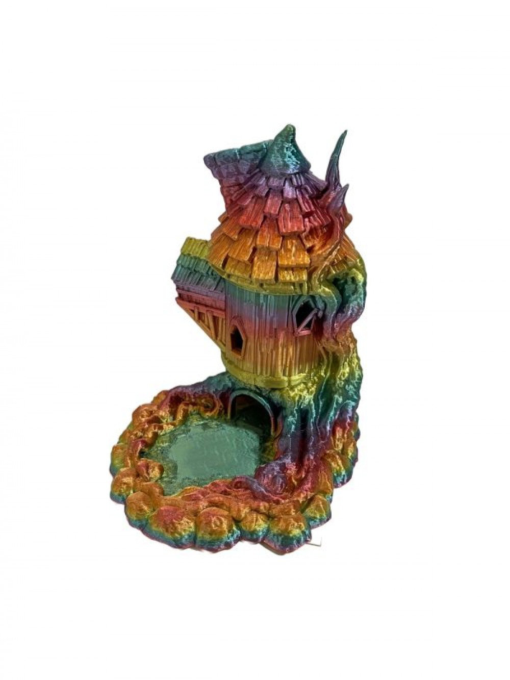 Red Barrel Studio® 3D Printed Wizard Dice Tower With Pond Figurine ...