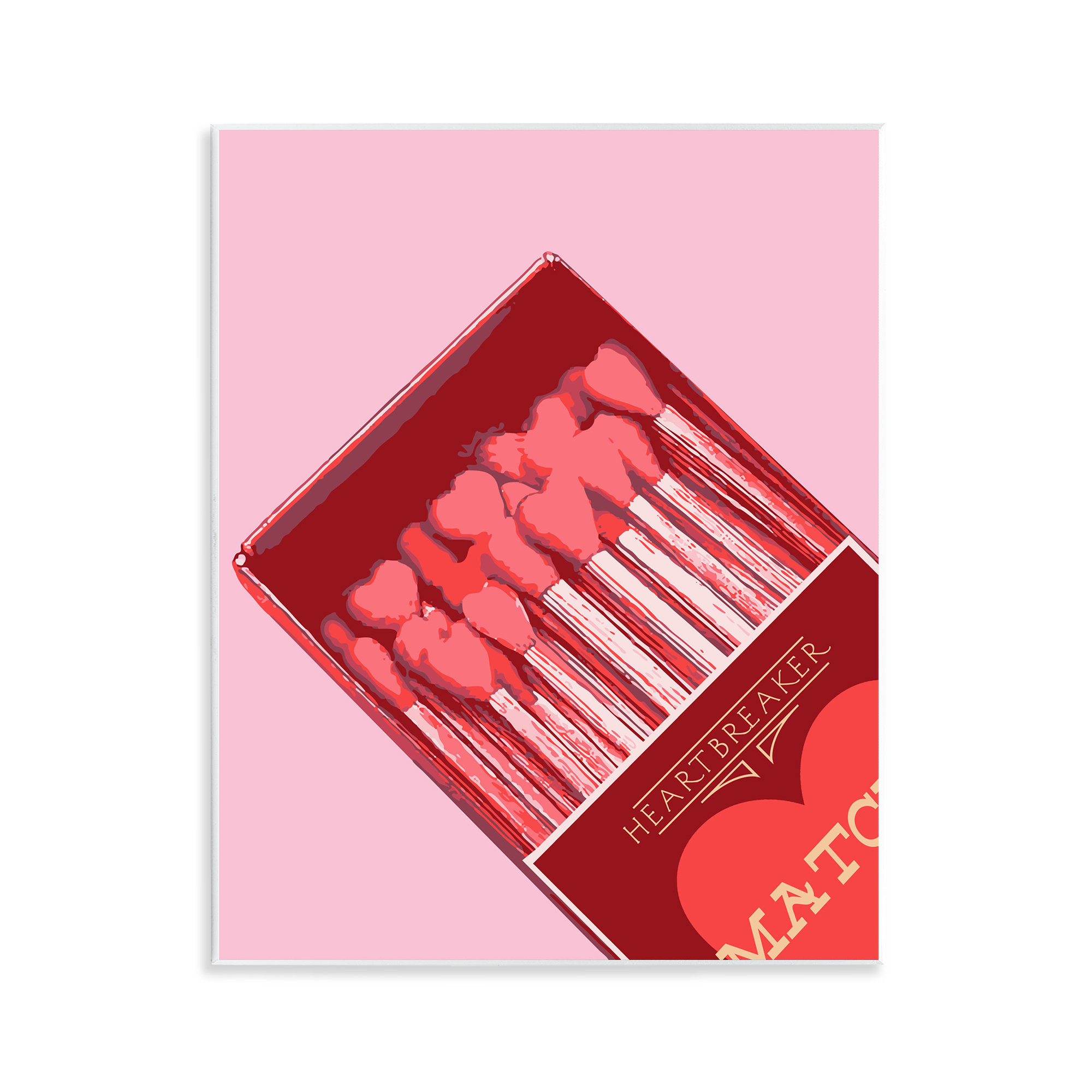 George Oliver Pink Heart Shaped Matches Wall Plaque, design by Lil' Rue ...