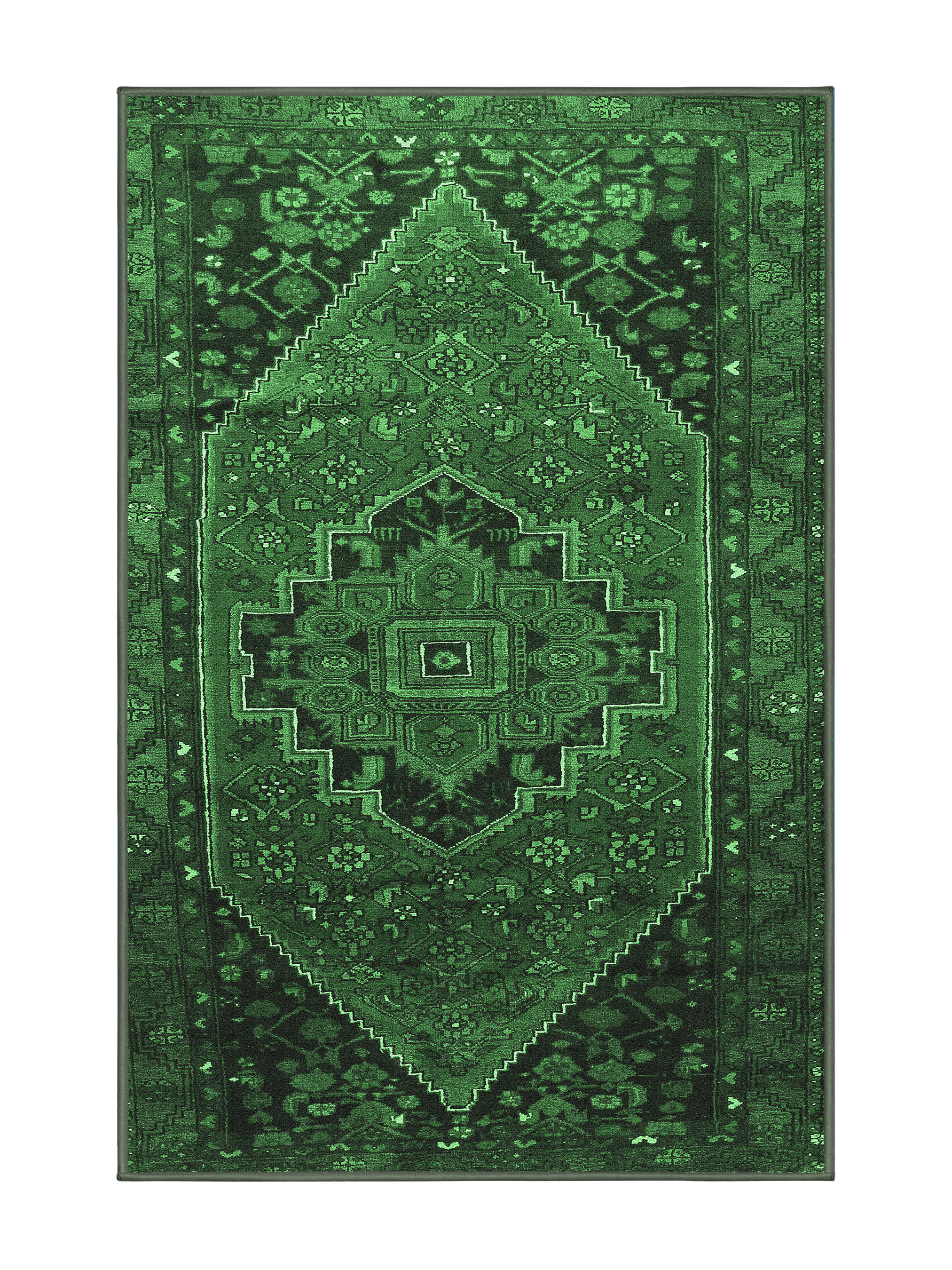 Bungalow Rose Tapis traditionnels lavables à la machine vert émeraude ...