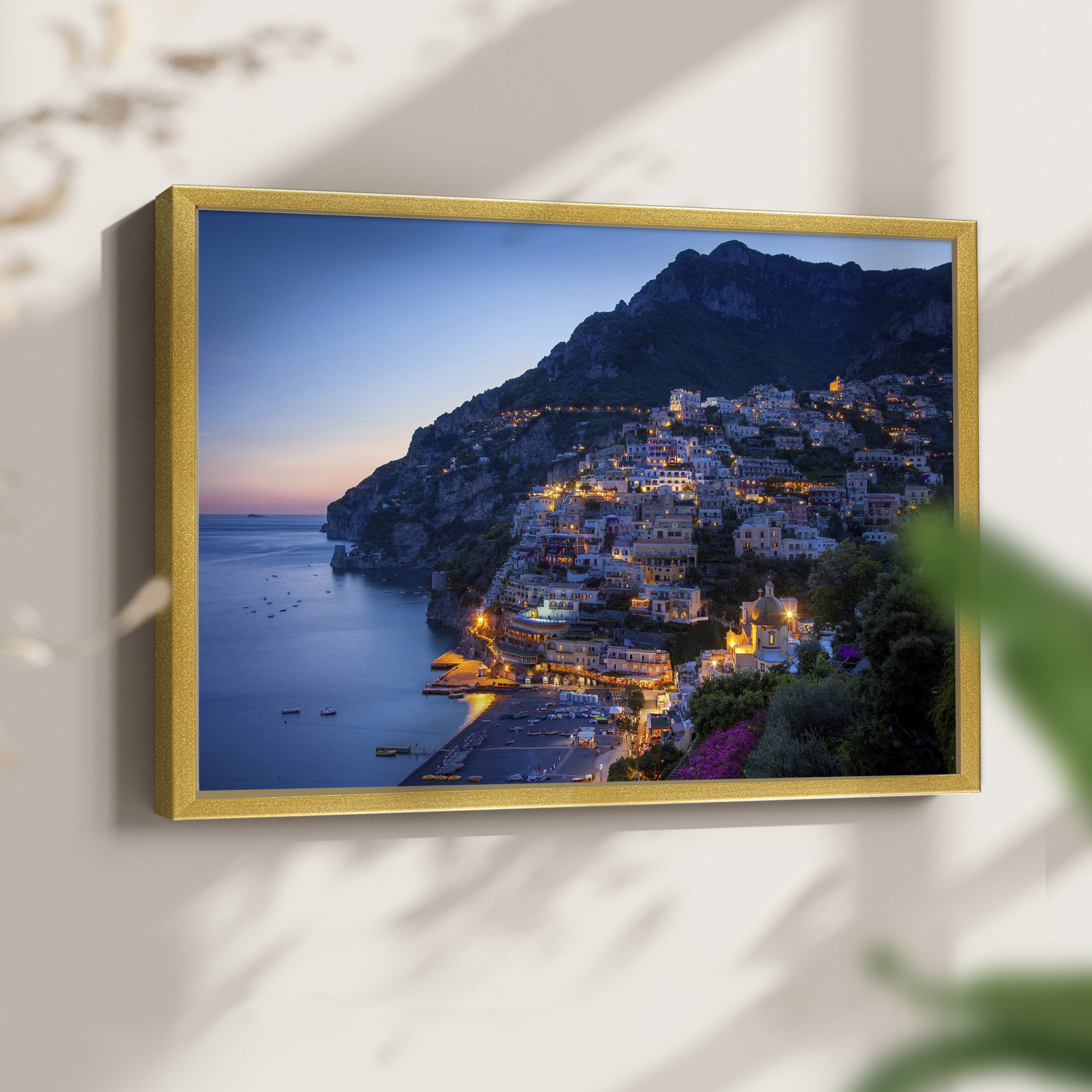 Highland Dunes Positano Evening -Framed Print - Restickable | Wayfair