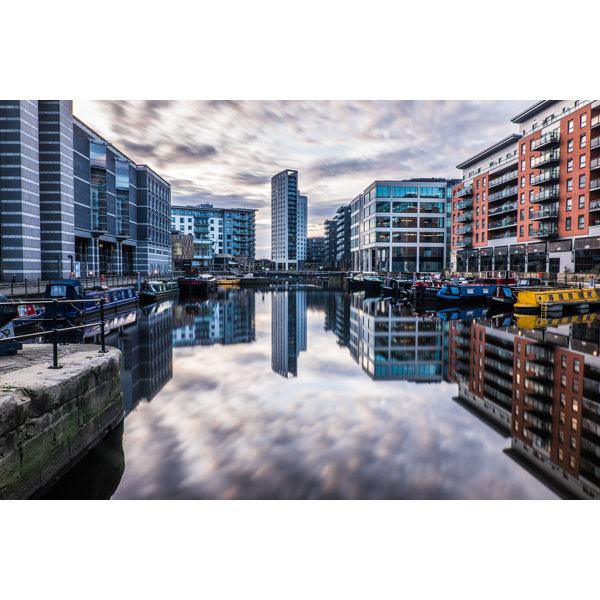 Ebern Designs Modern Office Buildings - Wrapped Canvas Photograph | Wayfair