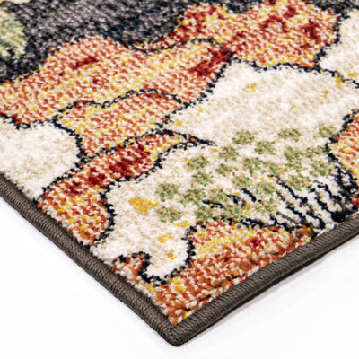 Wildon Home Adone Floral Multi Onyx Stain Resistant Area Rug | Wayfair