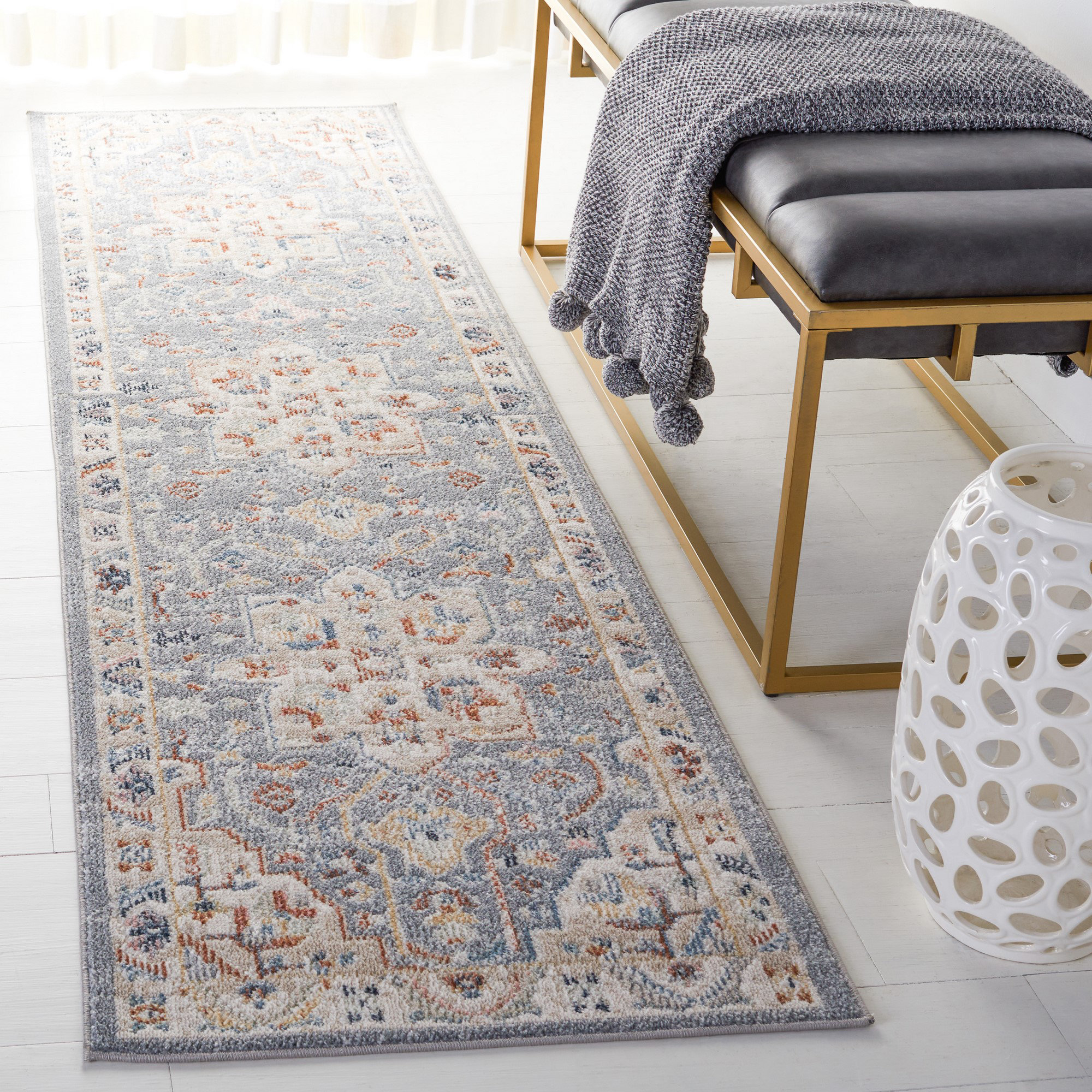 Lark Manor Bonnert Blair Washable 212 Area Rug In Beige / Blue ...