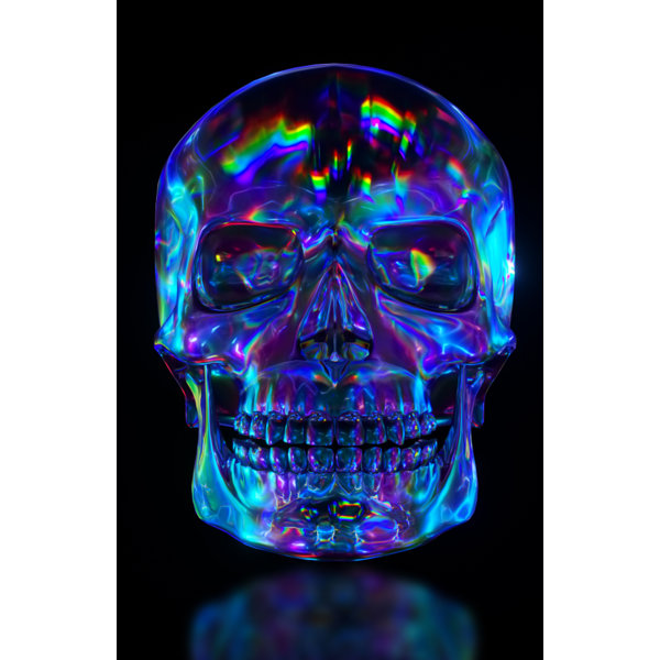 Happy Larry Glass Prism Skull - Unframed Graphic Art | Wayfair.co.uk