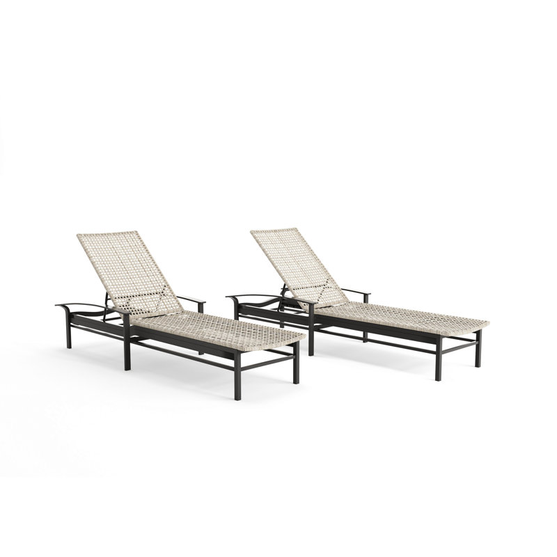 Winston Jasper Lounge Set with 2 Chaise Lounges, 1 Side Table | Wayfair