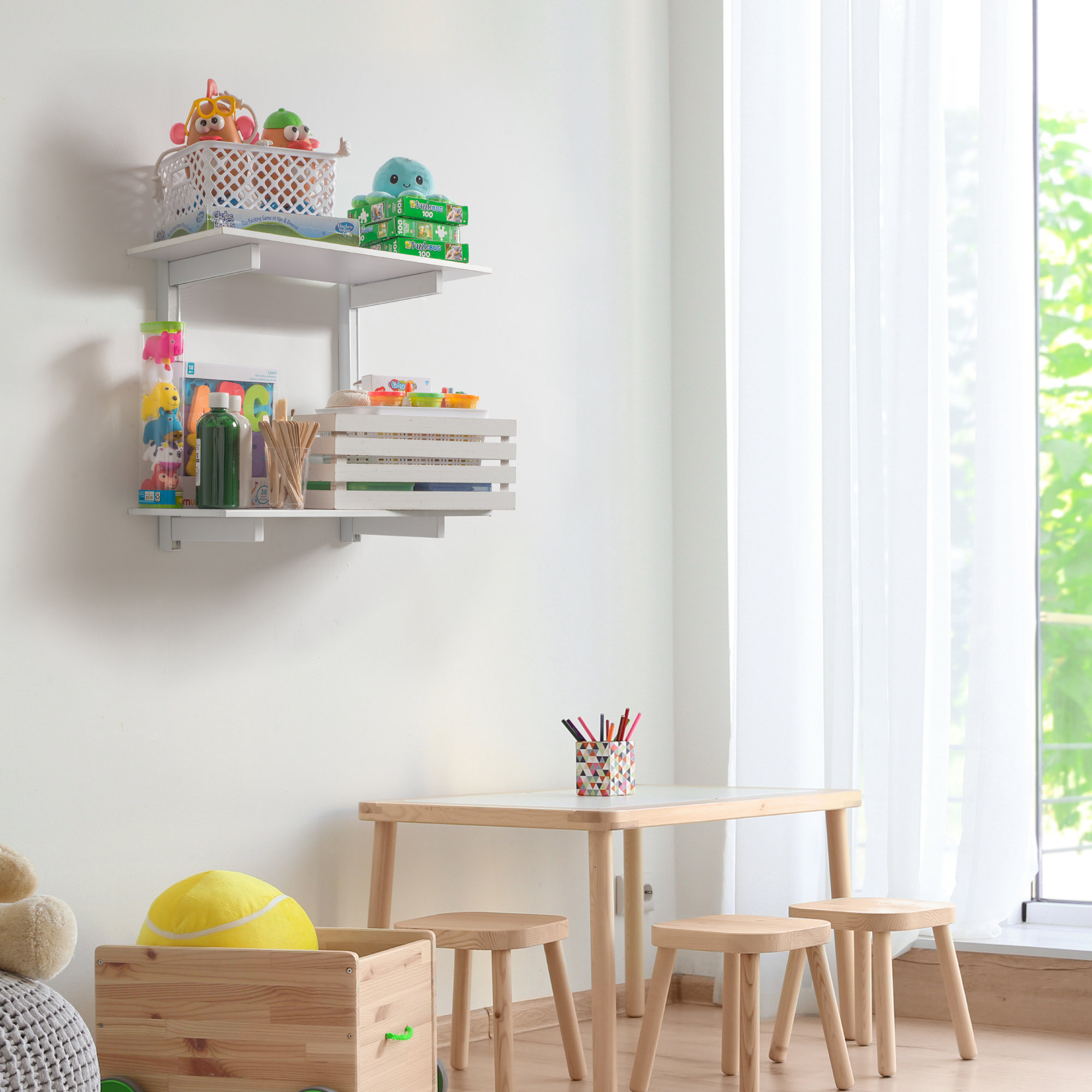 Delta Design delta 24" W Wood 2-Tier Adjustable Premium Wall Shelves ...