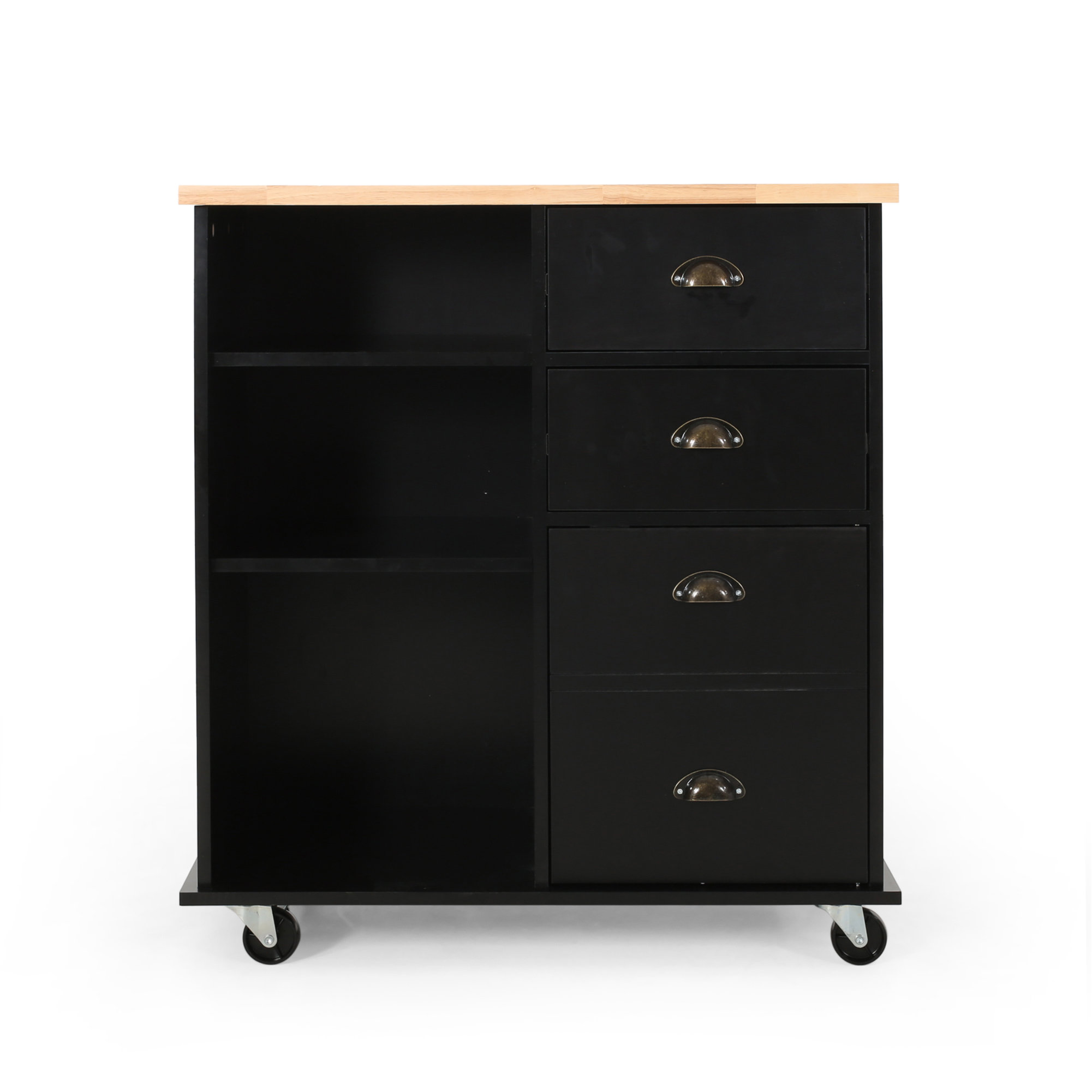 BOAIXINGFAN KITCHEN CART WITH 2 DRAWERS+1 DOOR | Wayfair