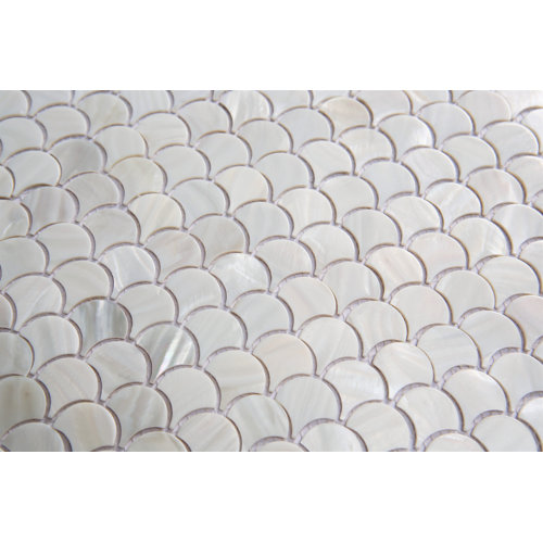 ES Stone 1" x 1" Seashell Fish Scale Mosaic Wall Tile & Reviews ...
