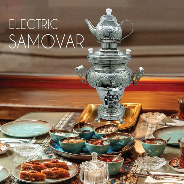 Ttak Houseware Electric Stainless Steel Samovar - Modern Traditional ...
