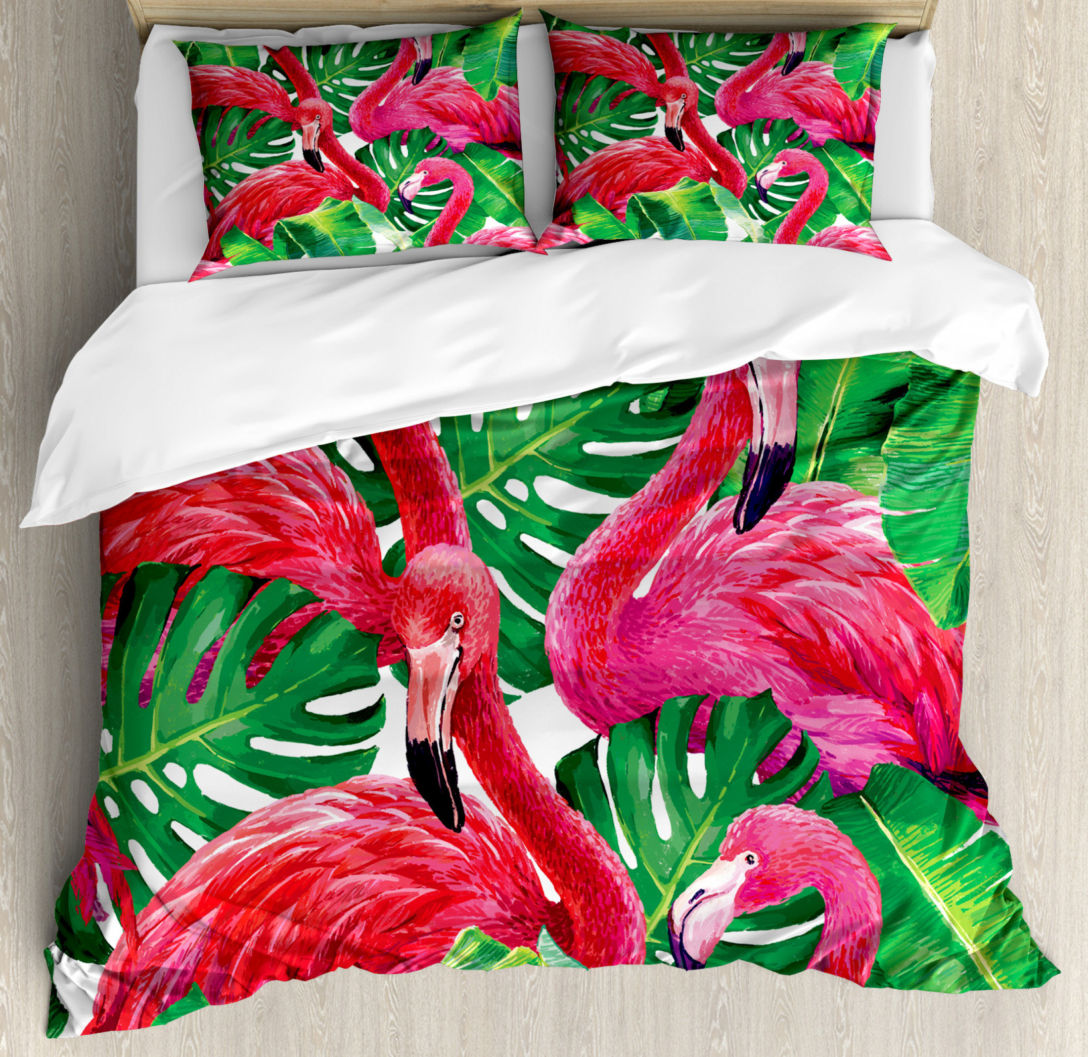 Ambesonne Flamingo Duvet Cover Set | Wayfair