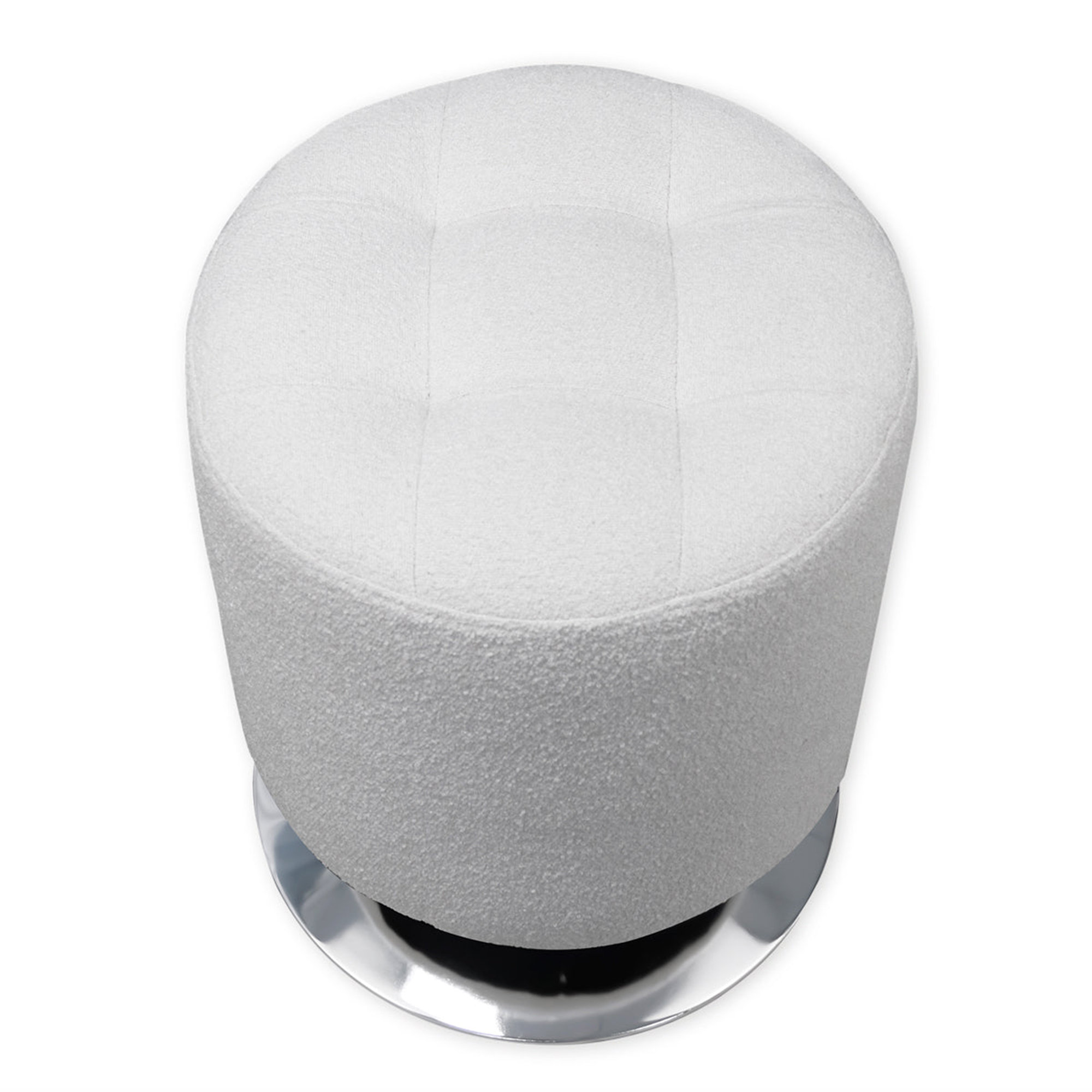 Mercer41 Rosey Tufted Vanity Ottoman with 360 Degrees Swivel Round ...