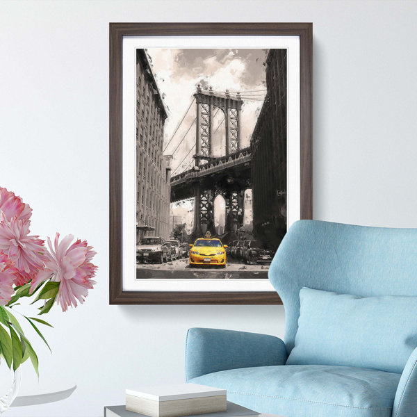East Urban Home Yellow Taxi Cab in New York City in Abstract - Picture ...