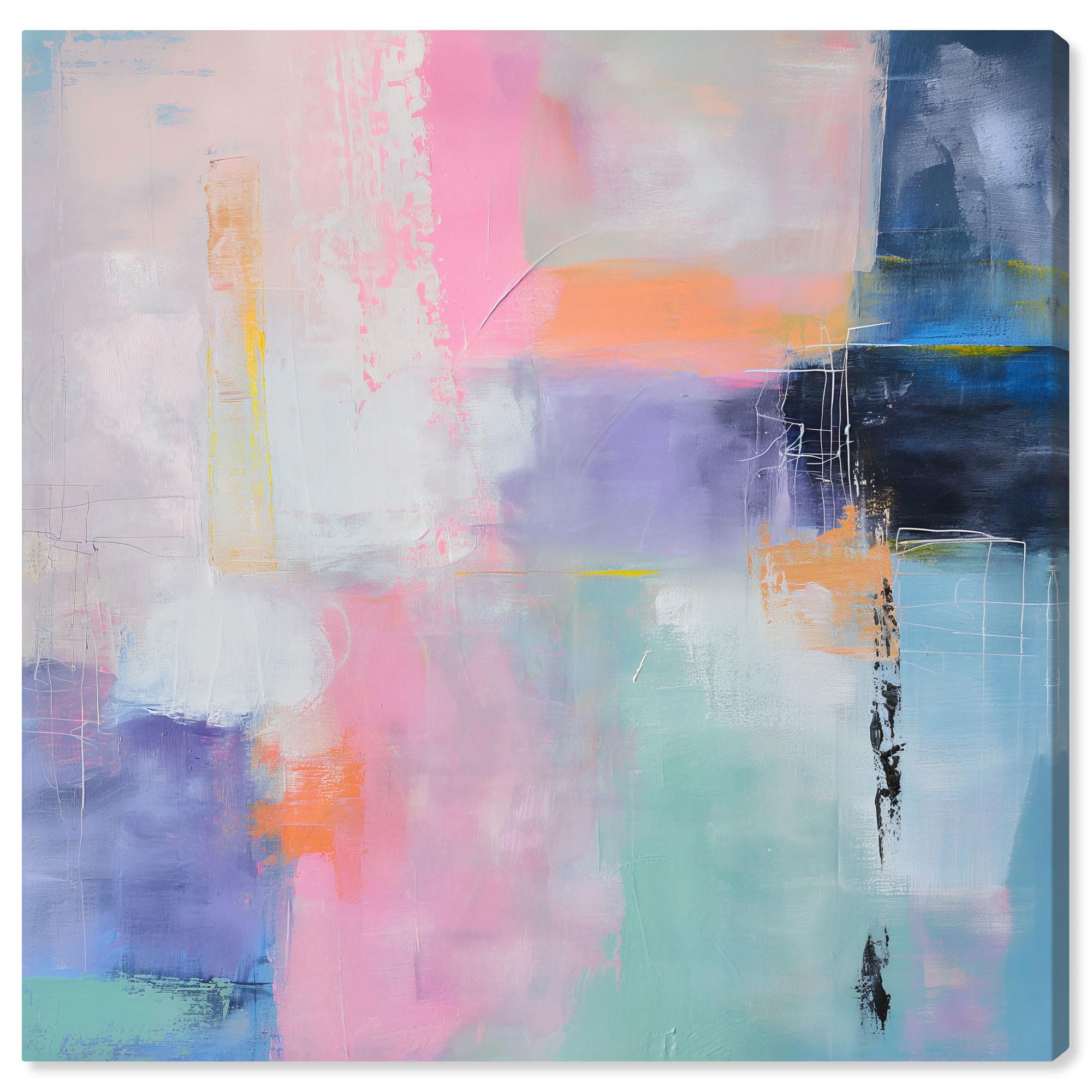 Art Remedy Pastel Retro Canvas Modern Color Abstract by Art Remedy ...