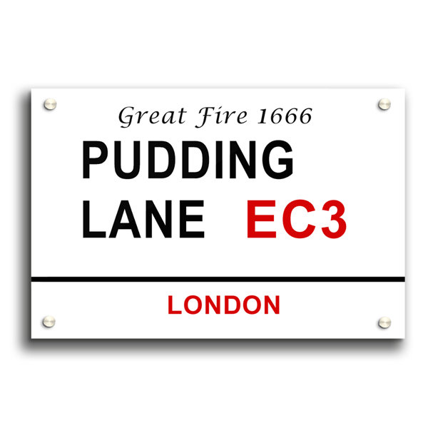 East Urban Home Pudding Lane Signs - No Frame Art Prints | Wayfair.co.uk