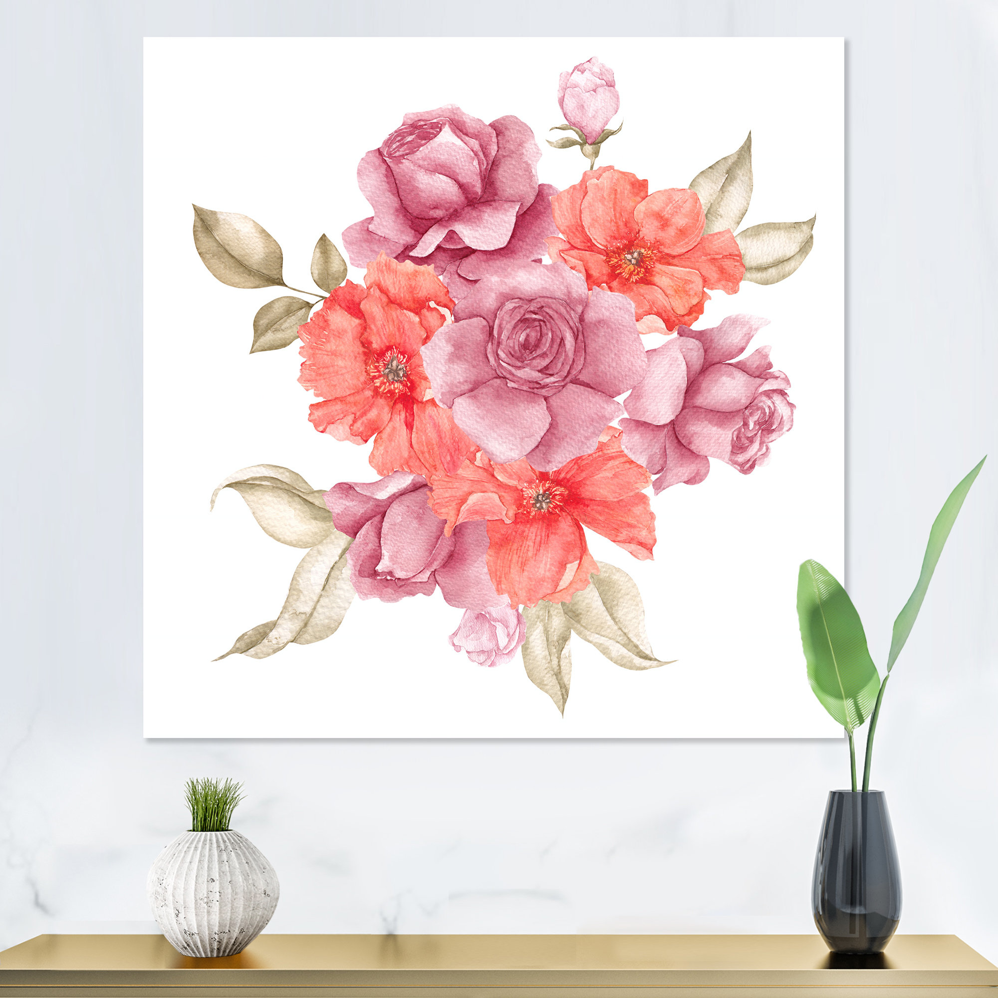 East Urban Home Autumn Bouquet Of Fall Flowers And Leaves I ...