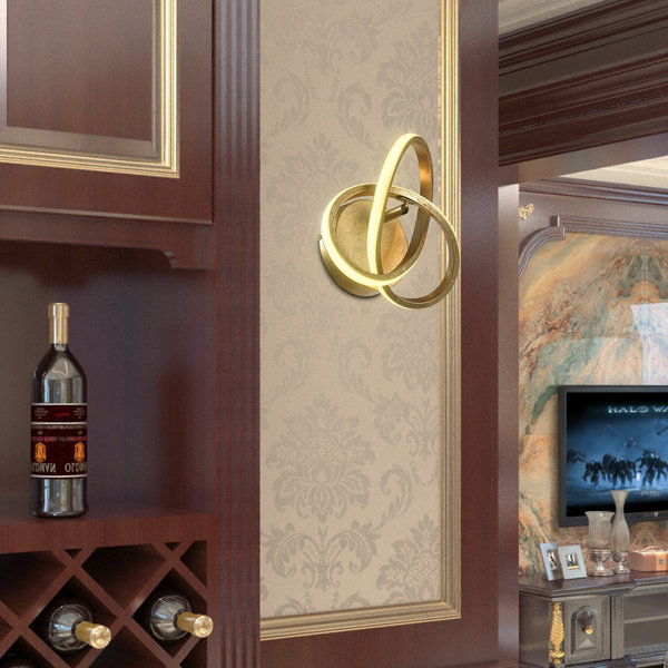 Mercer41 Arlyss 2 - Light Gold Led Geometric Flush Mount | Wayfair