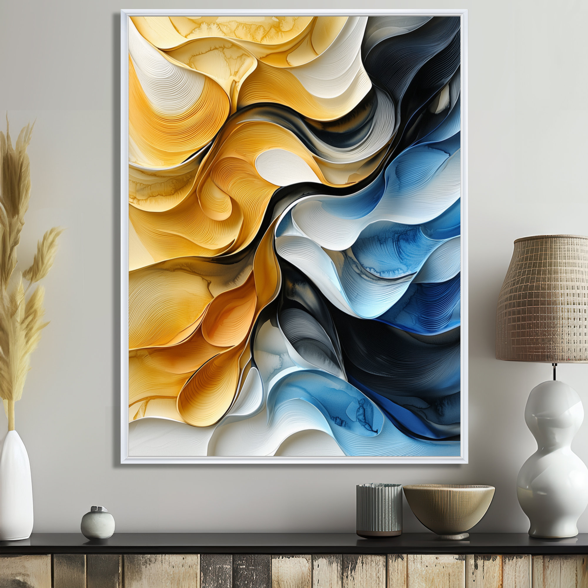 Wrought Studio™ Obead - Abstract Canvas Art Print | Wayfair
