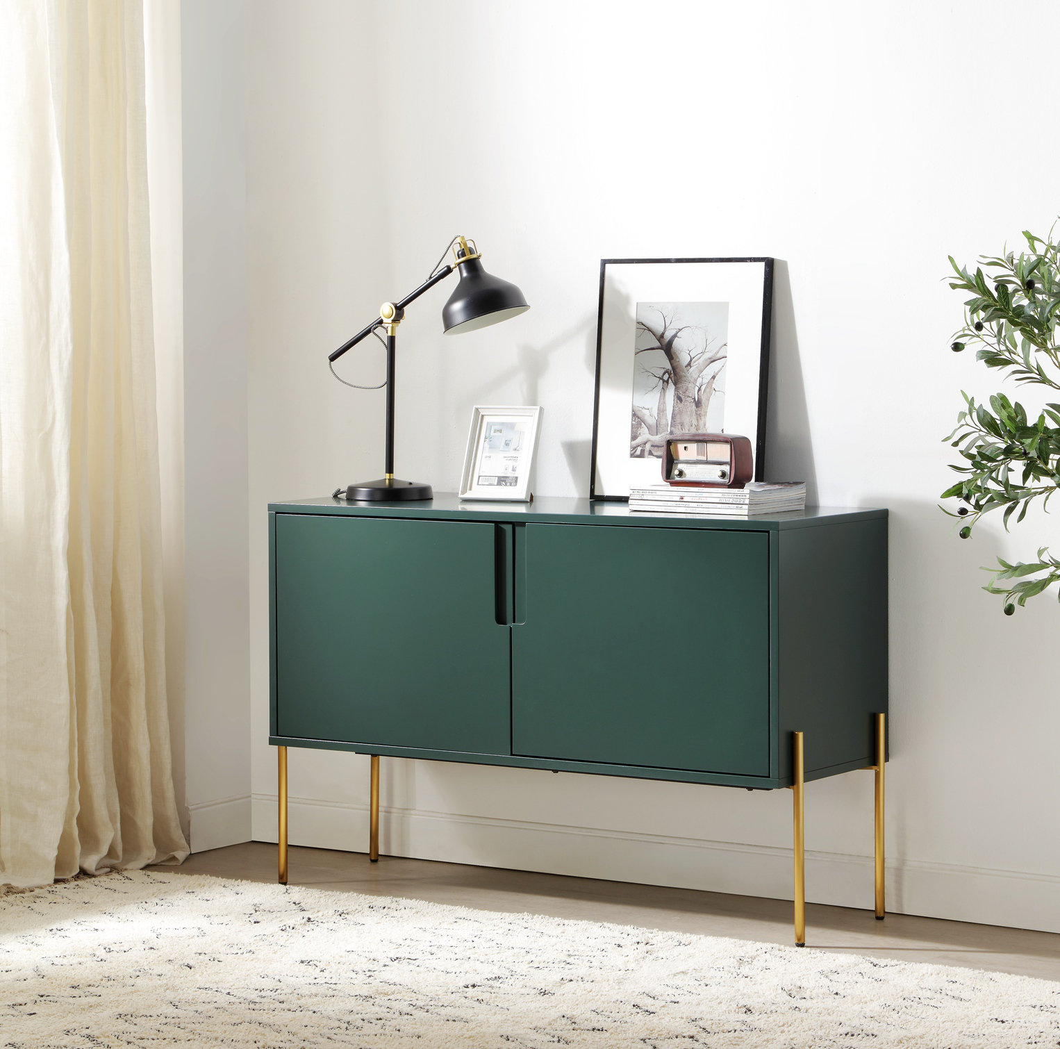 Everly Quinn Neerja 48.41" Modern Server, storage credenza, sideboards ...