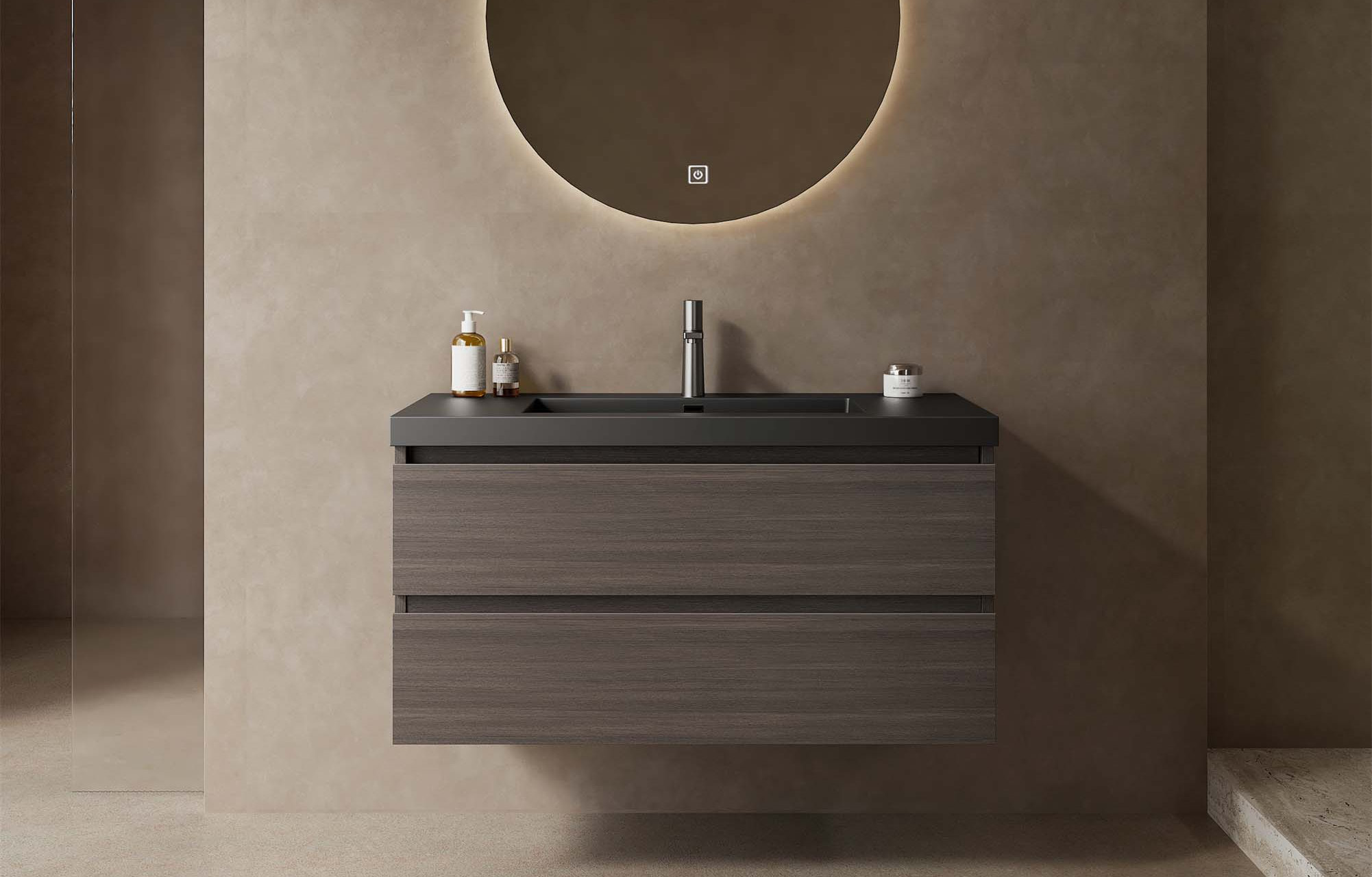 Ebern Designs 36" Bathroom Vanity With Sink, Modern Wall-Mounted ...