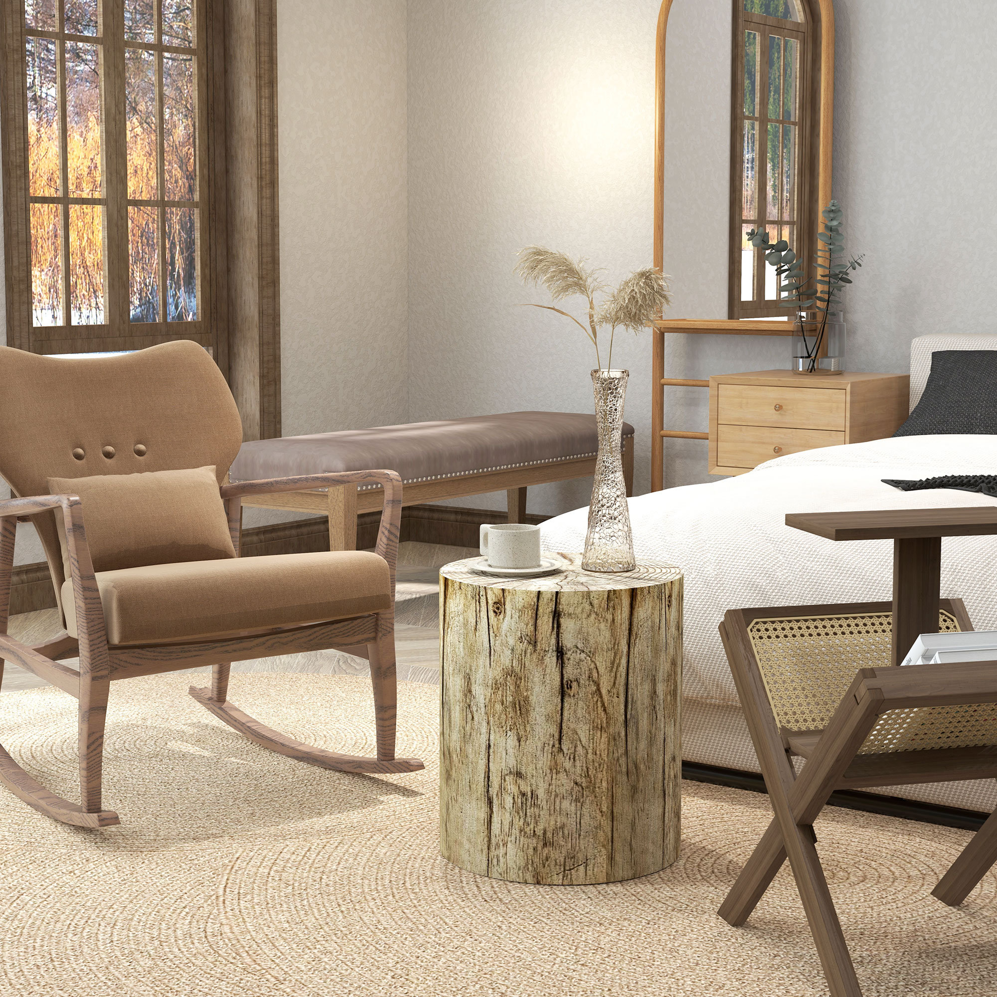Millwood Pines Tree Stump Stool - Wayfair Canada