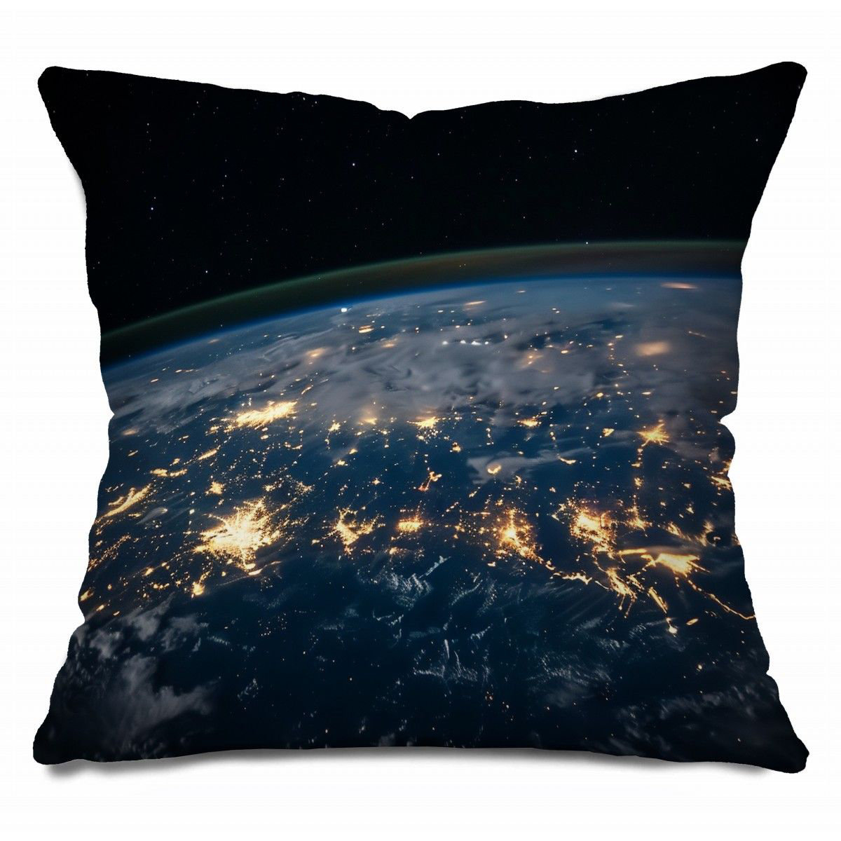 VisionDecor Earth Throw Pillow, Space Cotton Twill Pillows | Wayfair