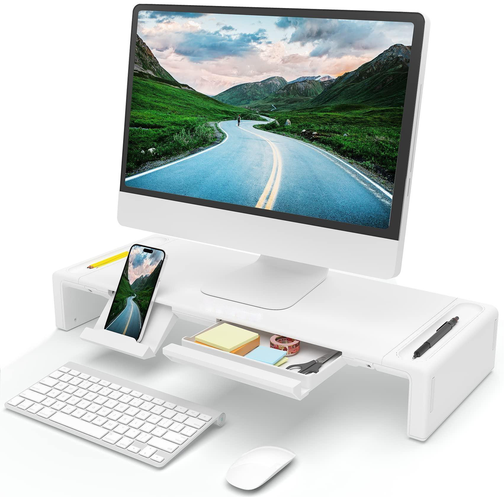 Inbox Zero Monitor Stand Riser, Foldable Computer Monitor Riser ...