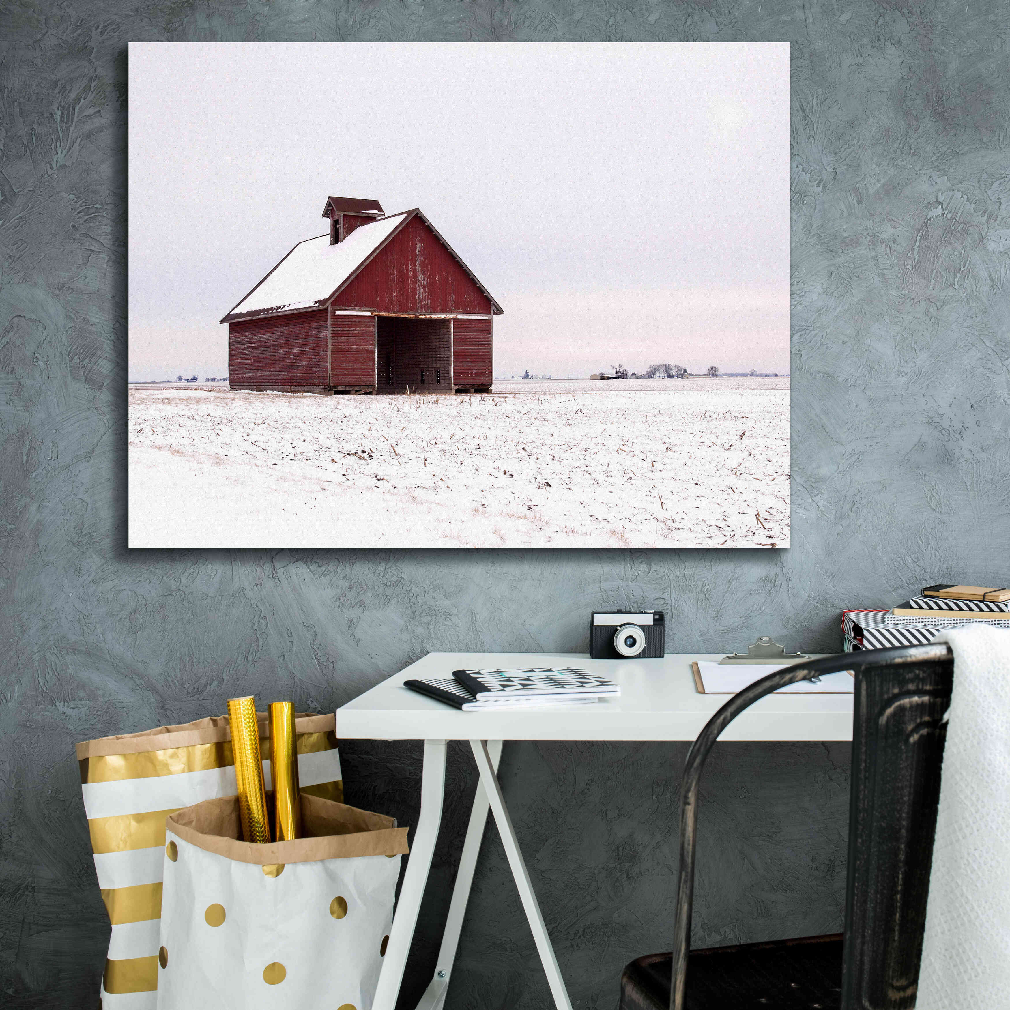 Gracie Oaks Central Illinois Barn by David Hammond - Wrapped Canvas ...