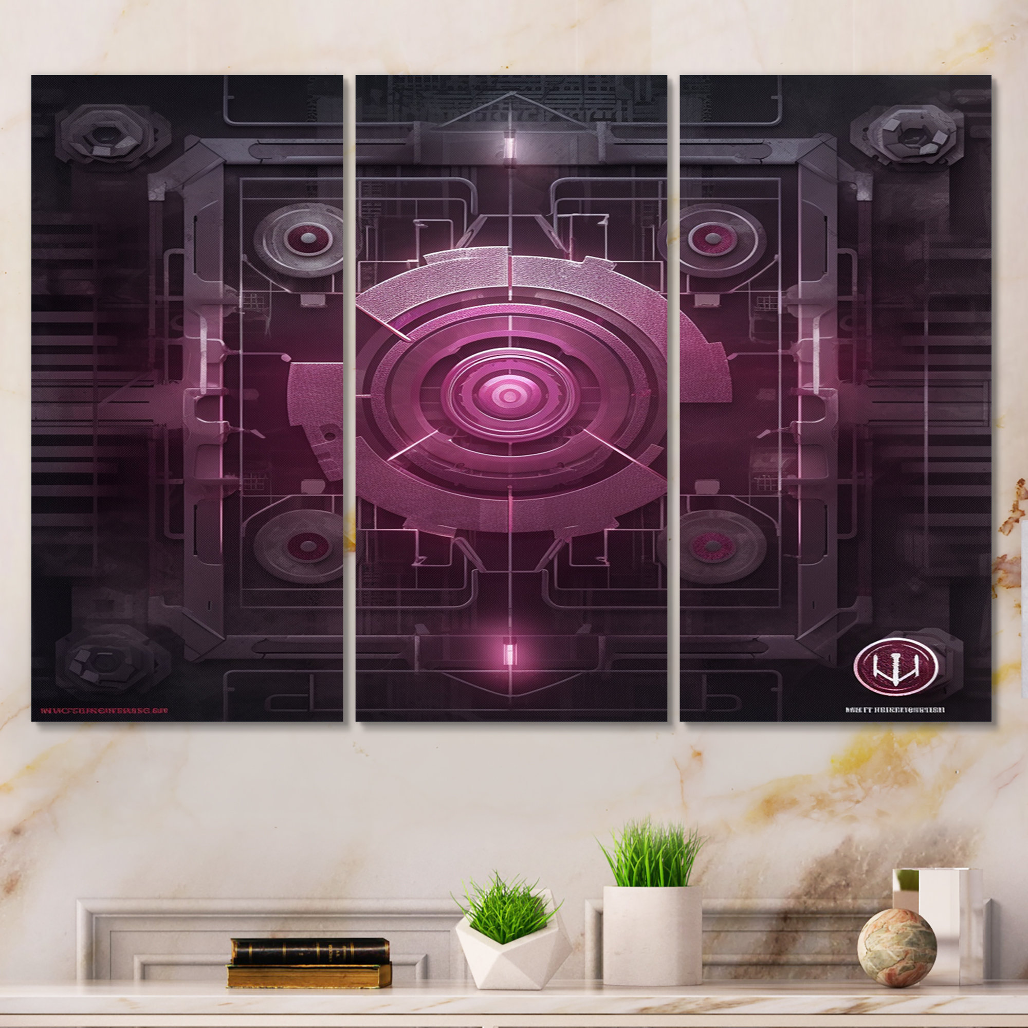 Red Barrel Studio® Mystical Fuchia Sacred Chakra Portal III - 3 Piece ...