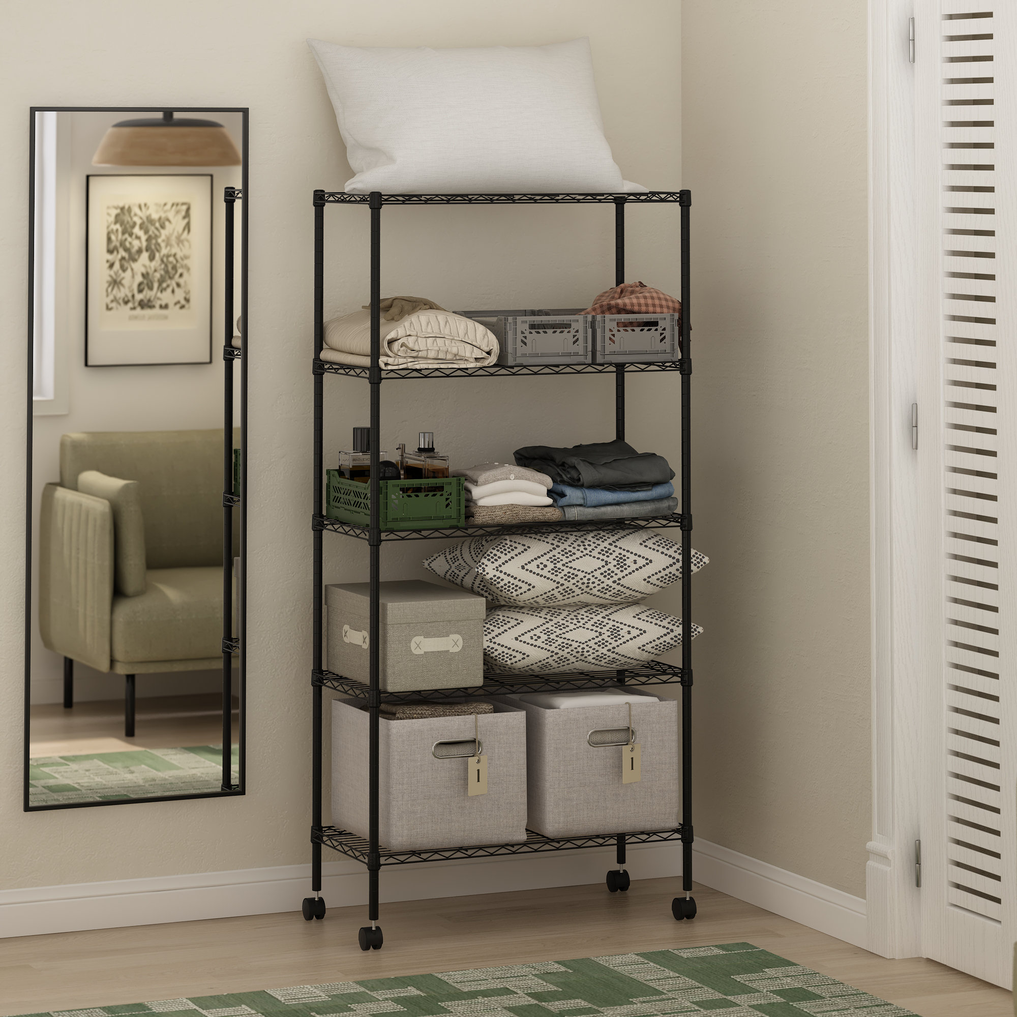 Rebrilliant Menon 30" W Steel Height -Adjustable Shelving Unit with ...