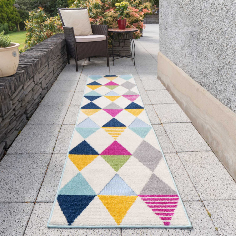 George Oliver Tardun Geometric Machine Woven Cream Area Rug | Wayfair.co.uk