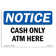 SignMission Cash Only ATM Here Sign | Wayfair