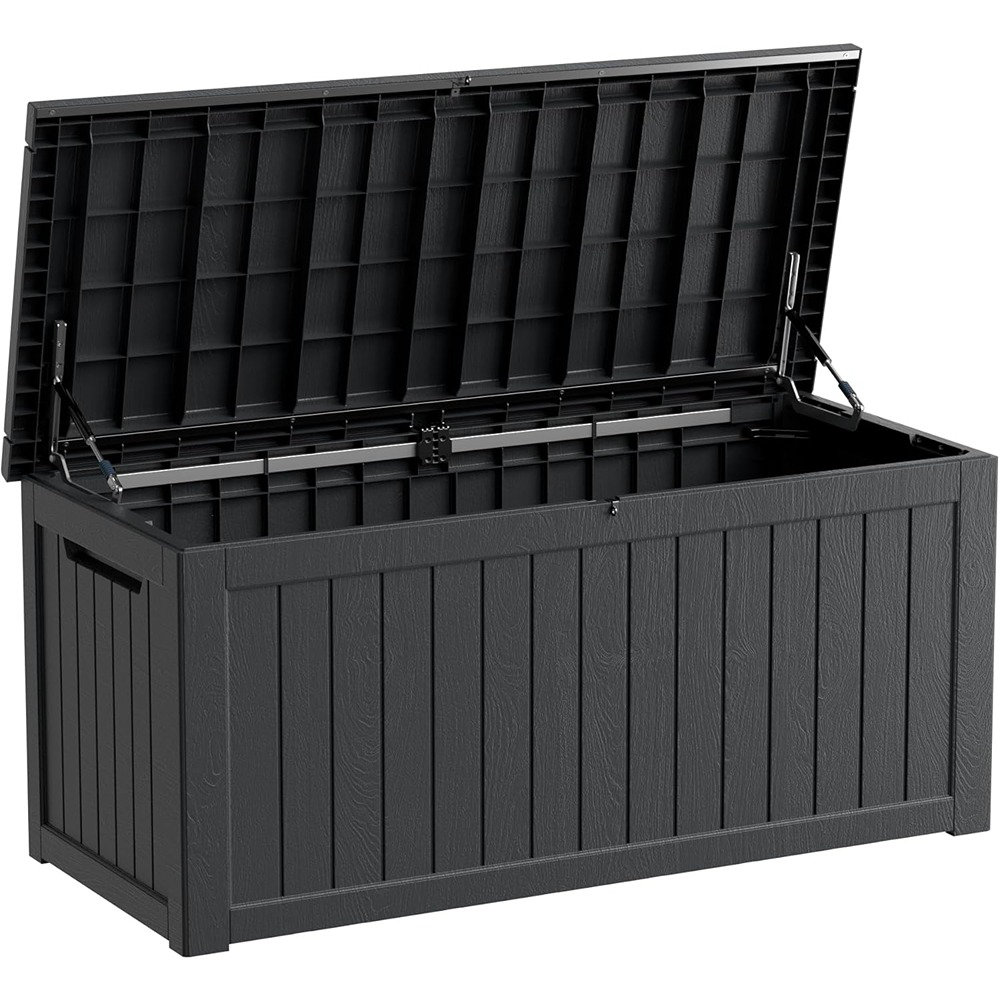 MAXAYA Deck Box, Outdoor Storage Boxes Lockable Lid For Garden T ...