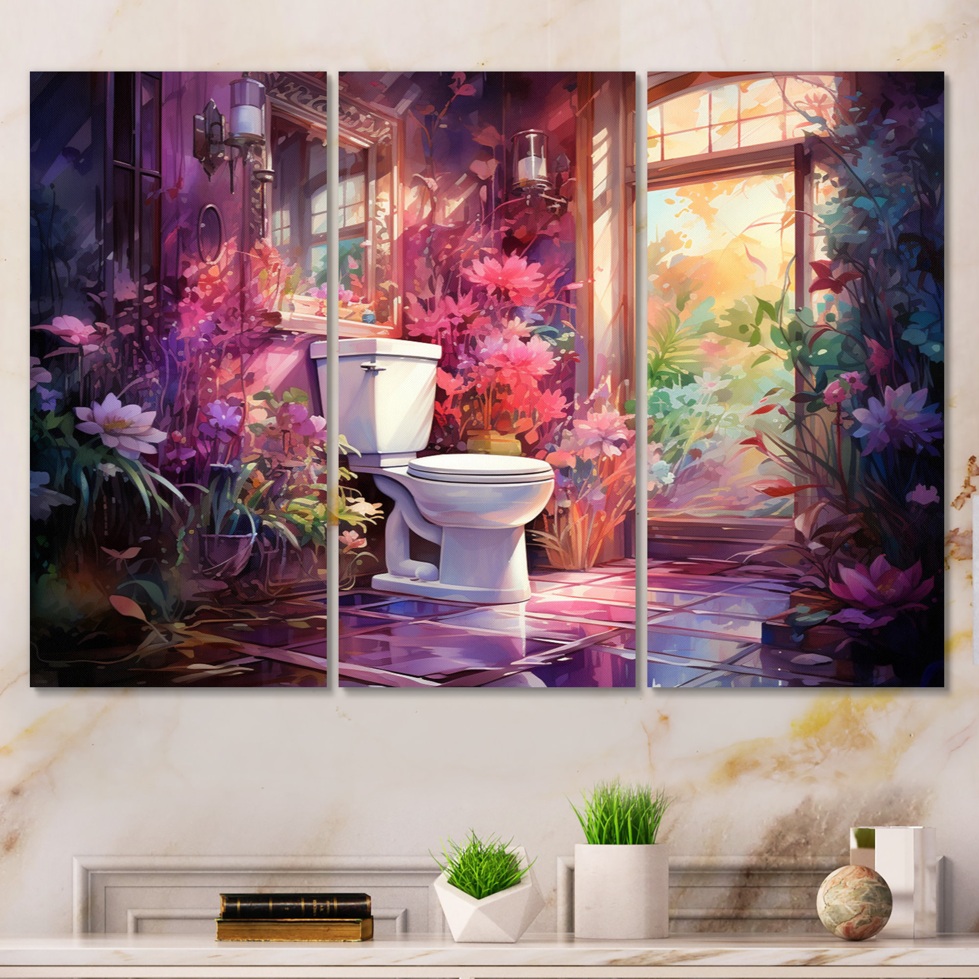 Red Barrel Studio Bathroom Toilet Dreamy Reflections - Bath & Laundry ...