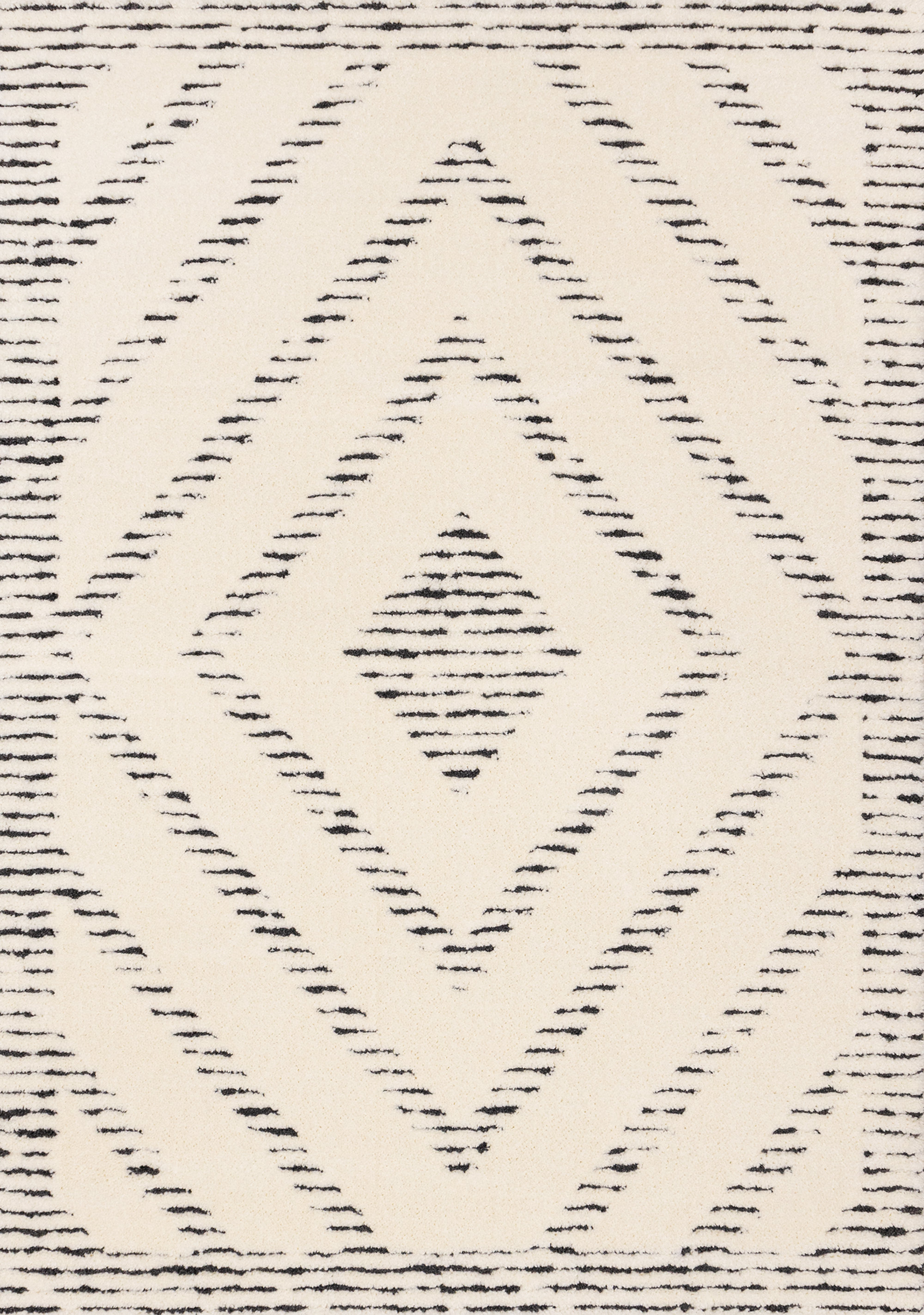Union Rustic Latasia Cream Gray Diamonds Soft Indoor Area Rug | Wayfair