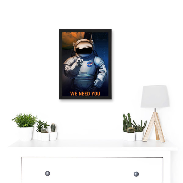 Maturi NASA Space Job Advert We Need You Artwork Framed Wall Art Print ...