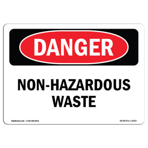 SignMission Non-Hazardous Waste Aluminum Sign 12 x 18 - Wayfair Canada