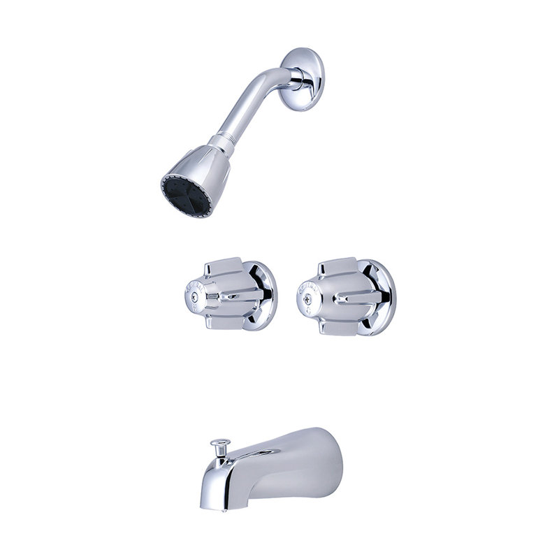 Central Brass Volume Control Tub and Shower Faucet with 6" Centers ...