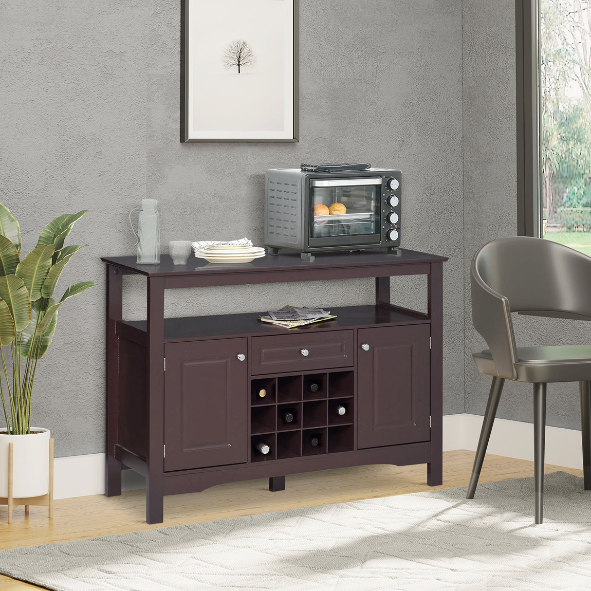 Red Barrel Studio Coffee Bar Cabinet, Sideboard Buffet Cabinet ...