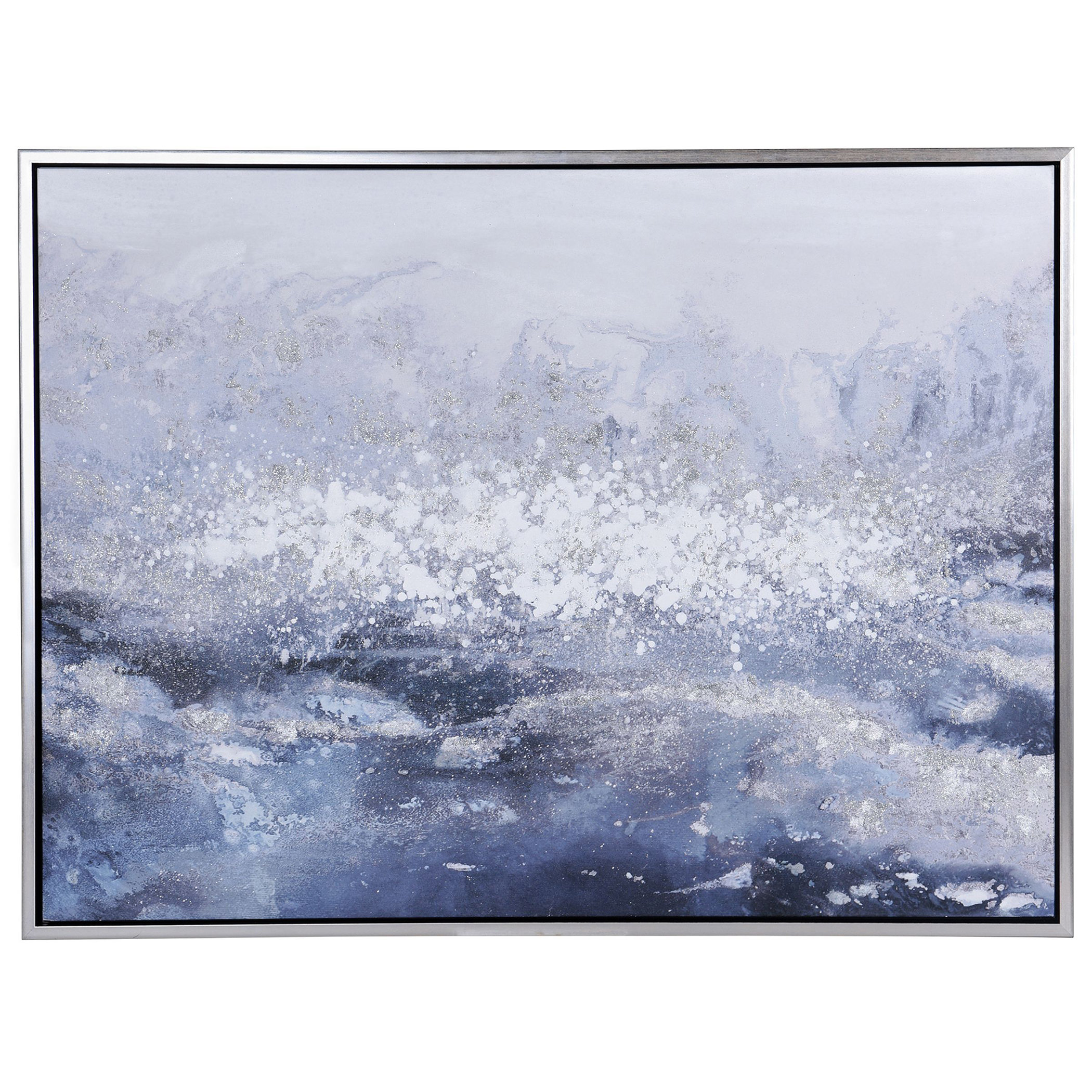 Brayden Studio Mistic Blue - Floater Frame Painting on Canvas | Wayfair