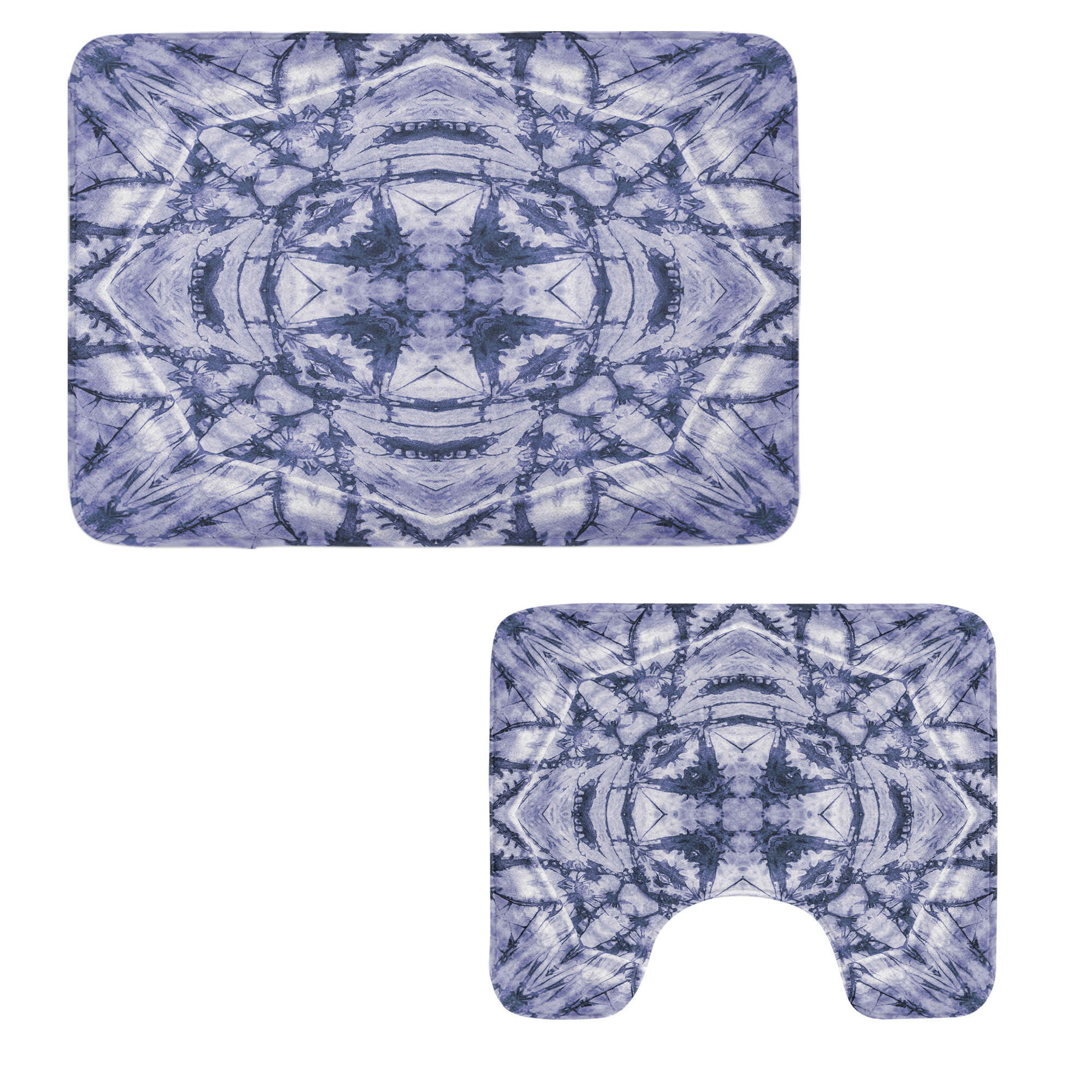 East Urban Home Ombre Bathroom Rug Set 2 Pieces Rectangle & Contour ...