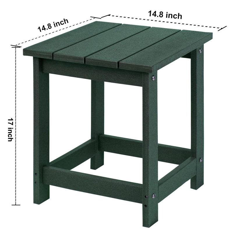 Ebern Designs Outdoor Side Table, Pool Composite Patio Table | Wayfair