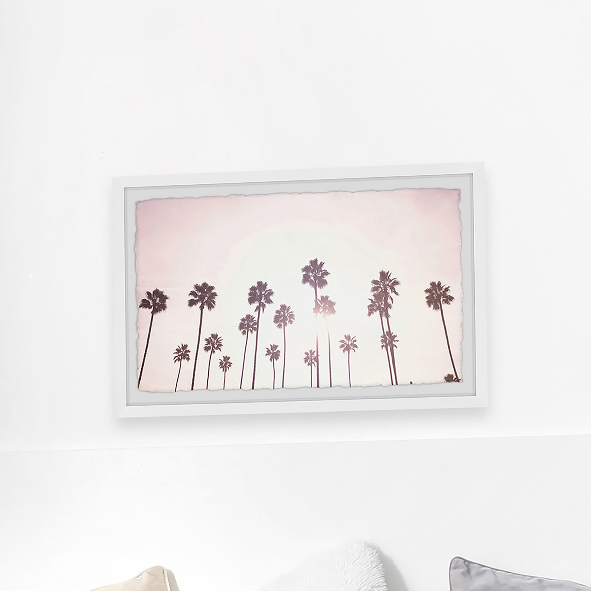 East Urban Home 'The Palm Trees' Picture Frame Photograph Print on ...