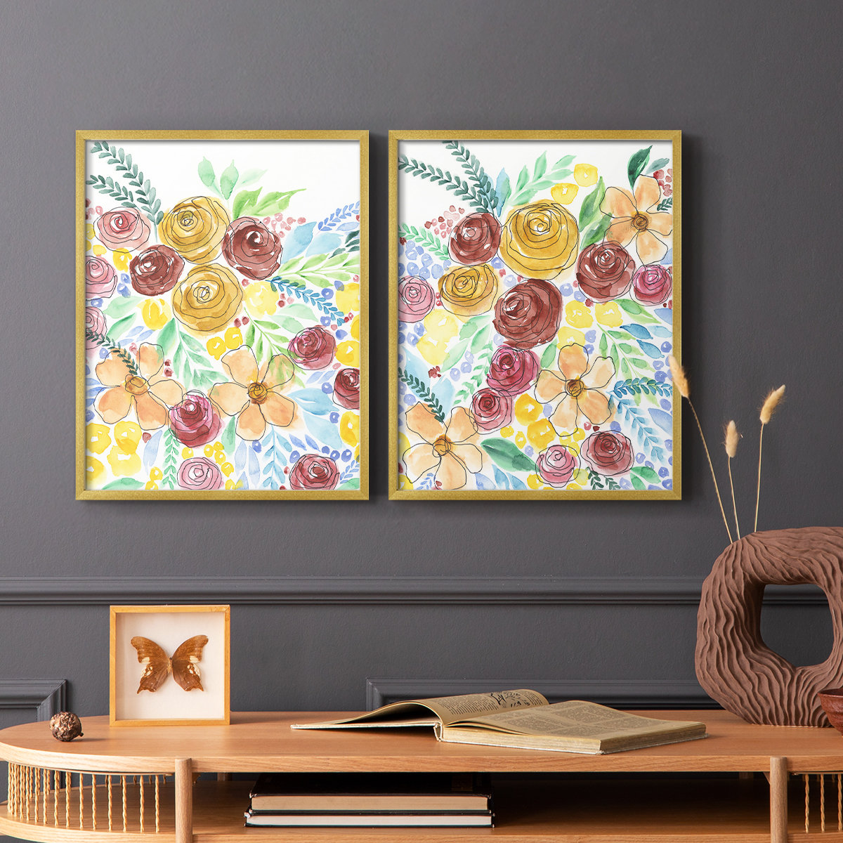 Ebern Designs Flower Carousel I-Premium Framed Print -Ready to Hang ...