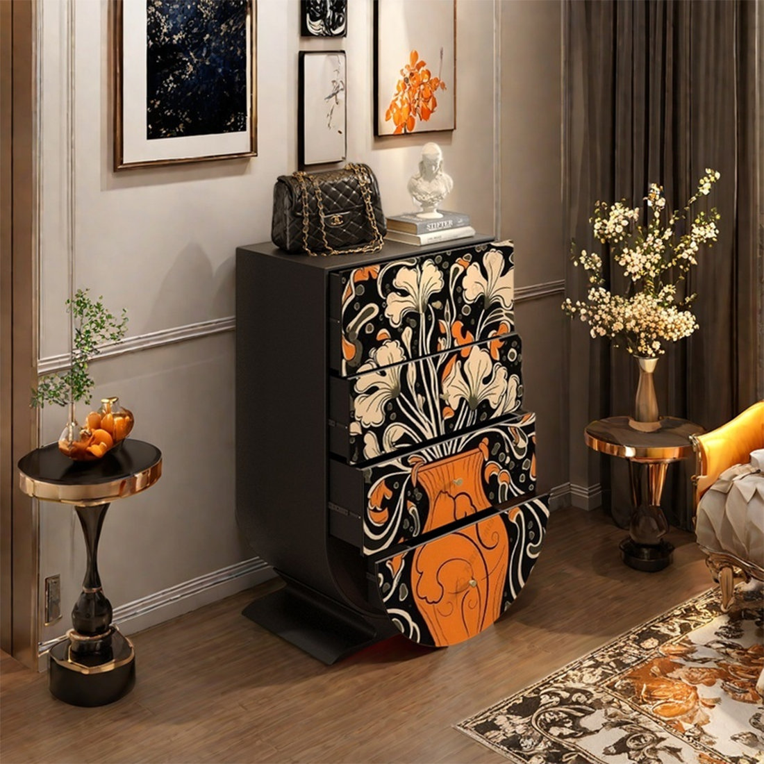 DURBIL Elegant Storage Cabinet with Four Drawers | Wayfair