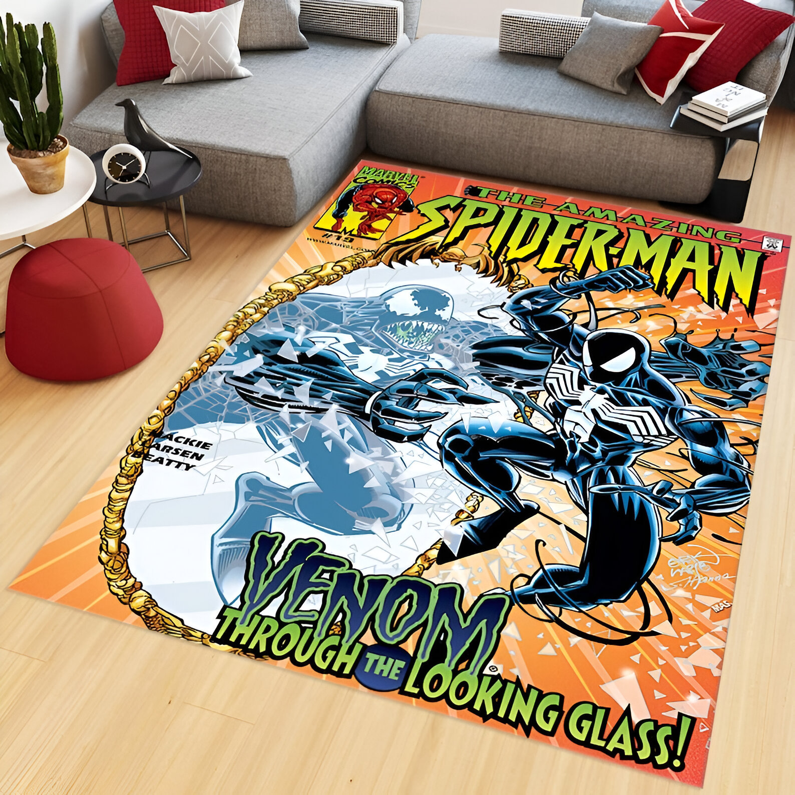 TeexCorp Amazing Spiderman Rug, Spiderman Rug, Comics Cartoon Cover Rug ...