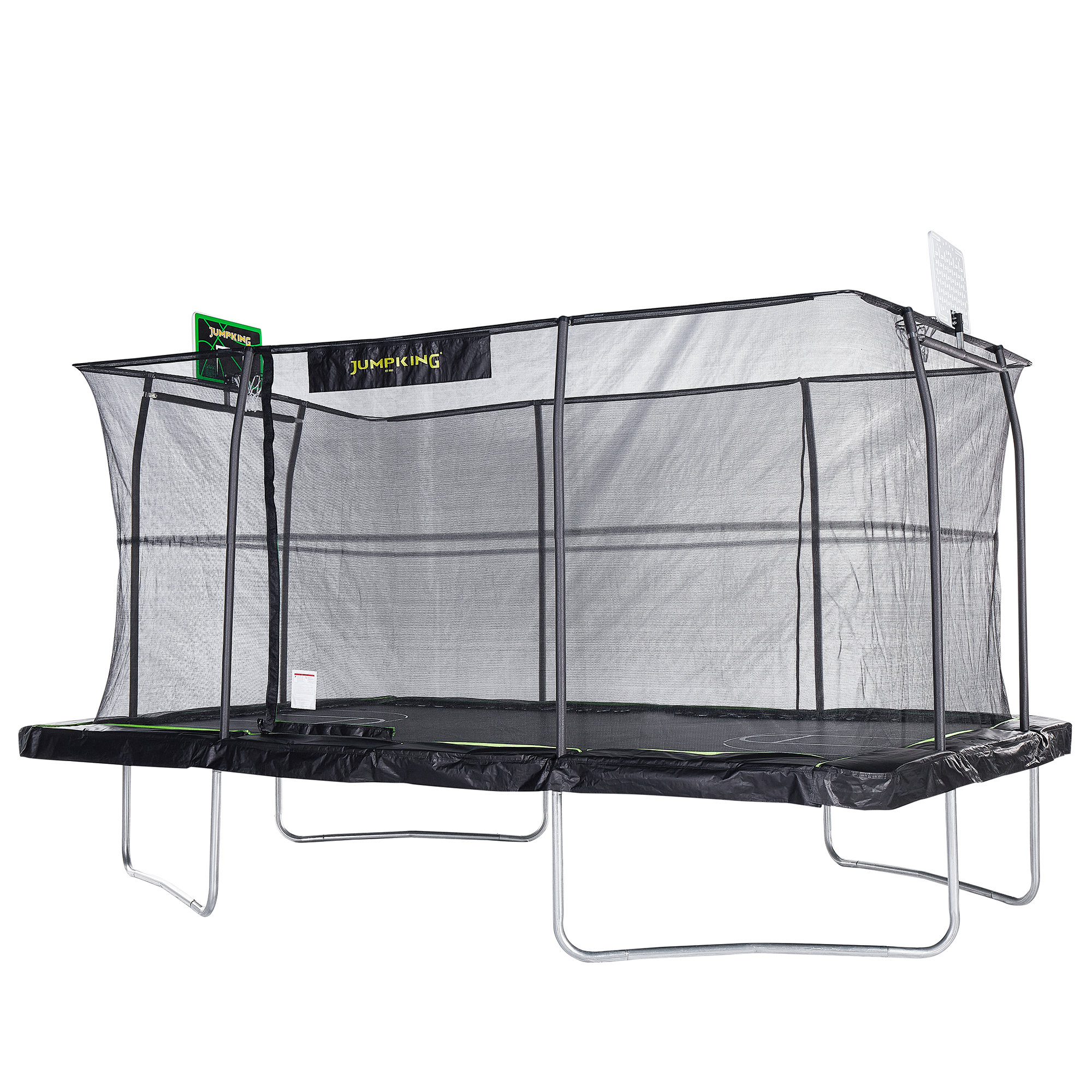 Jumpking JumpKing 10'x15' Rectangle Trampoline w/ 2 Powder Coated ...
