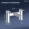 Belfry Bathroom Lunar Soft Square Bath Filler Mixer Tap - Brushed Brass ...