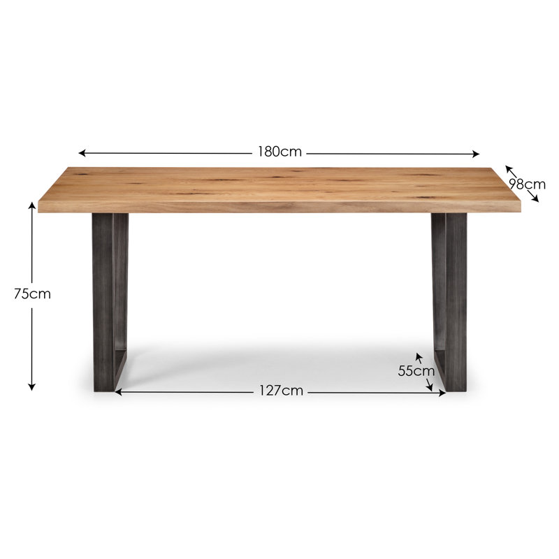 Ivy Bronx Armor Solid Oak Dining Table & Reviews | Wayfair.co.uk