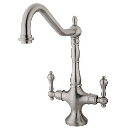 Elements of Design Heritage Double Handle Single Hole Kitchen Faucet ...